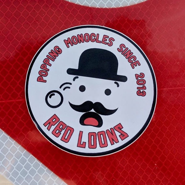 Red Loons - "Popping Monocles" Sticker – Wonderwall
